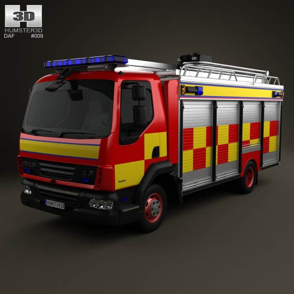 DAF LF Fire Truck 2011 3D model – Premium Quality Download | HQ3D.net