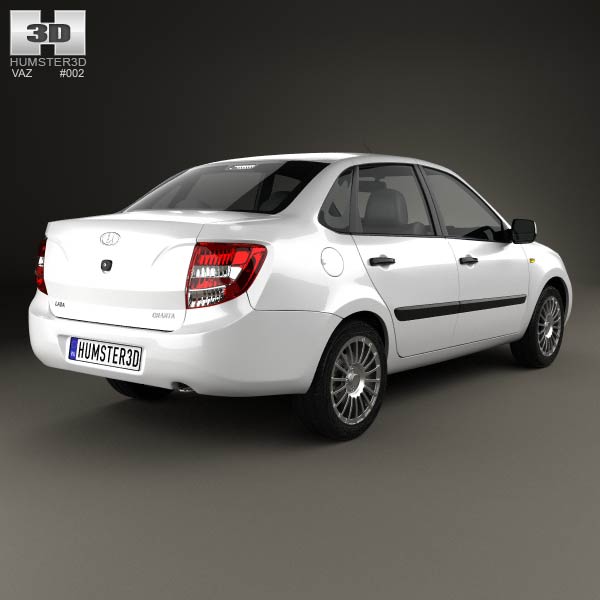 Lada Granta sedan 2012 3D model – Premium Quality Download | HQ3D.net