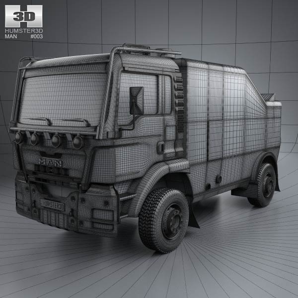 MAN TGS Rally Truck 2012 3D model – Premium Quality Download | HQ3D.net