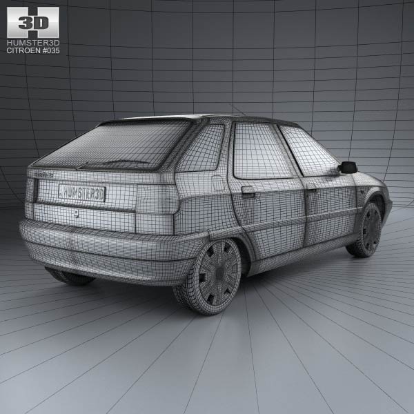 Citroen ZX 5-door hatchback 1991 3D model – Premium Quality Download ...