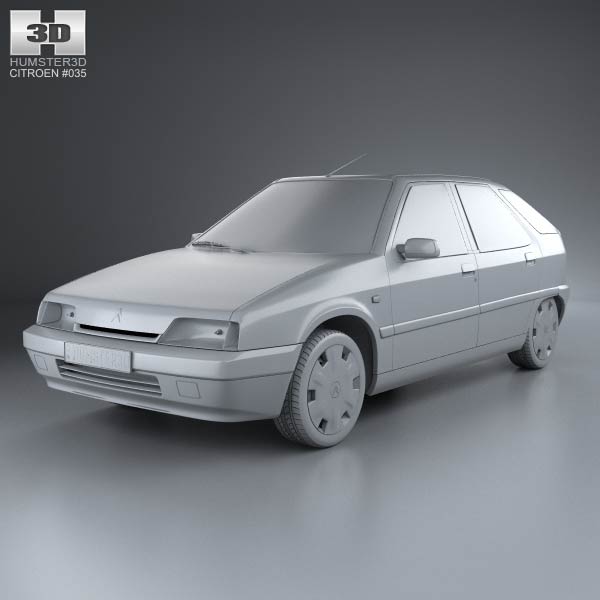 Citroen ZX 5-door hatchback 1991 3D model – Premium Quality Download ...