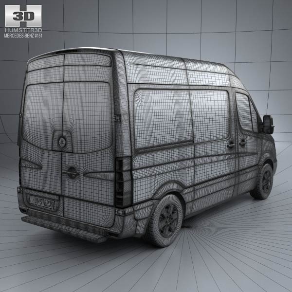 Mercedes-Benz Sprinter Passenger Van CWB HR 2013 3D model – Premium ...