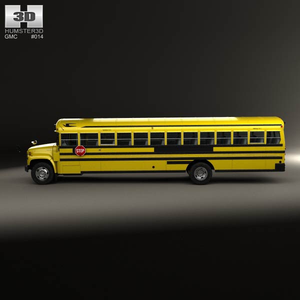 GMC B-Series School Bus 2000 3D model – Premium Quality Download | HQ3D.net