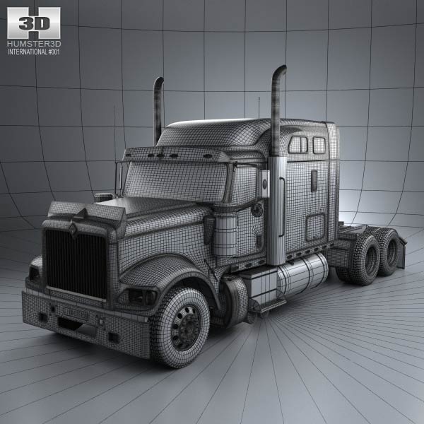 International 9900i Tractor Truck 2004 3D model – Premium Quality ...
