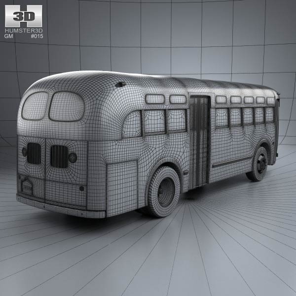 GM Old Look transit bus 1953 3D model – Premium Quality Download | HQ3D.net