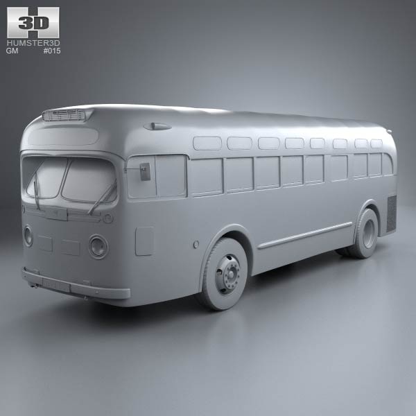GM Old Look transit bus 1953 3D model – Premium Quality Download | HQ3D.net